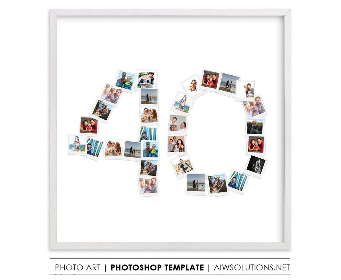 Number Forty Birthday Gift Photography Storyboard Number 40 - Etsy