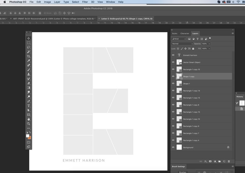 Letter E Photo Collage Alphabet Photo Collage E Within - Etsy