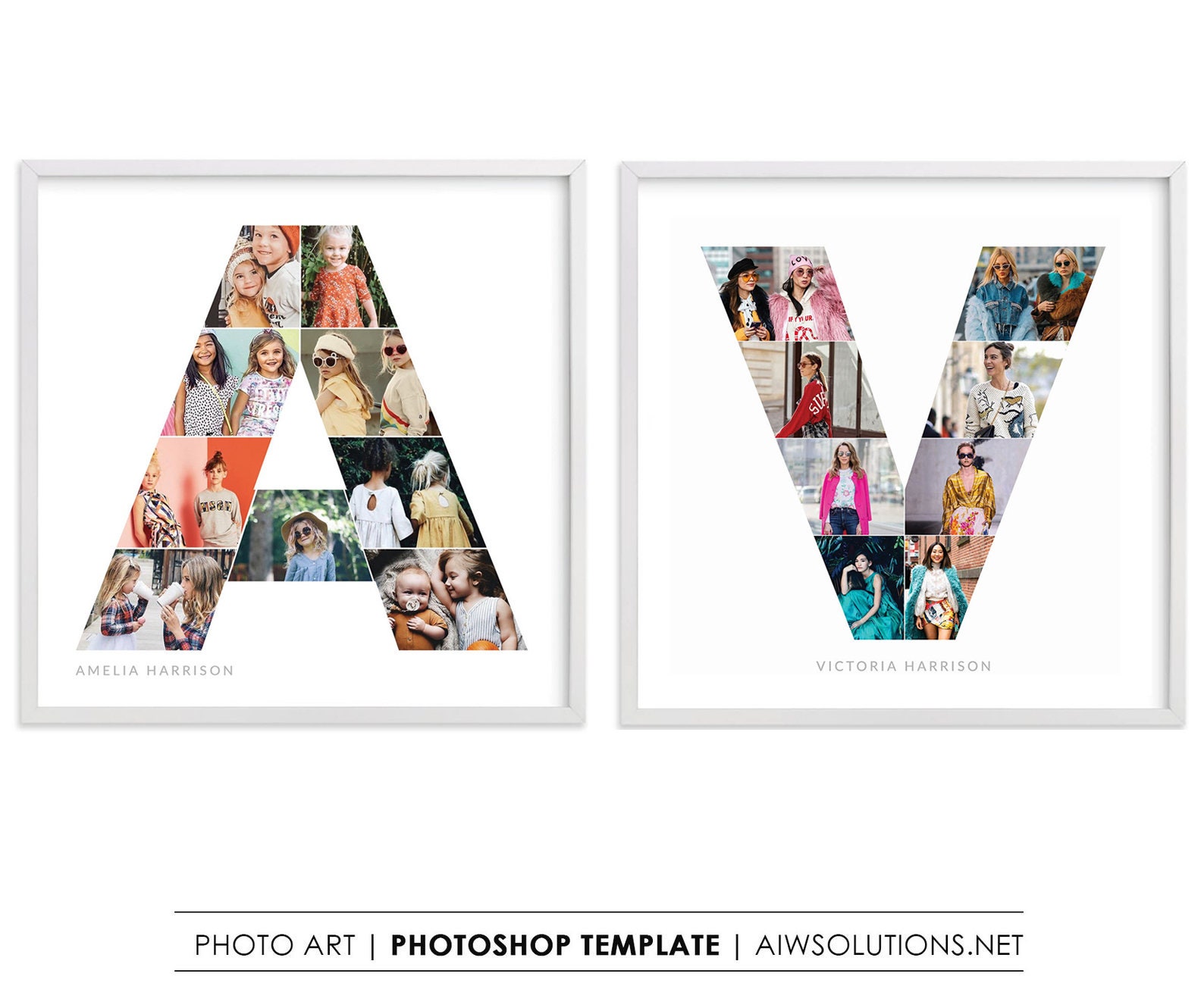 Letter A Photo Collage Alphabet Photo Collage A Within | Etsy India