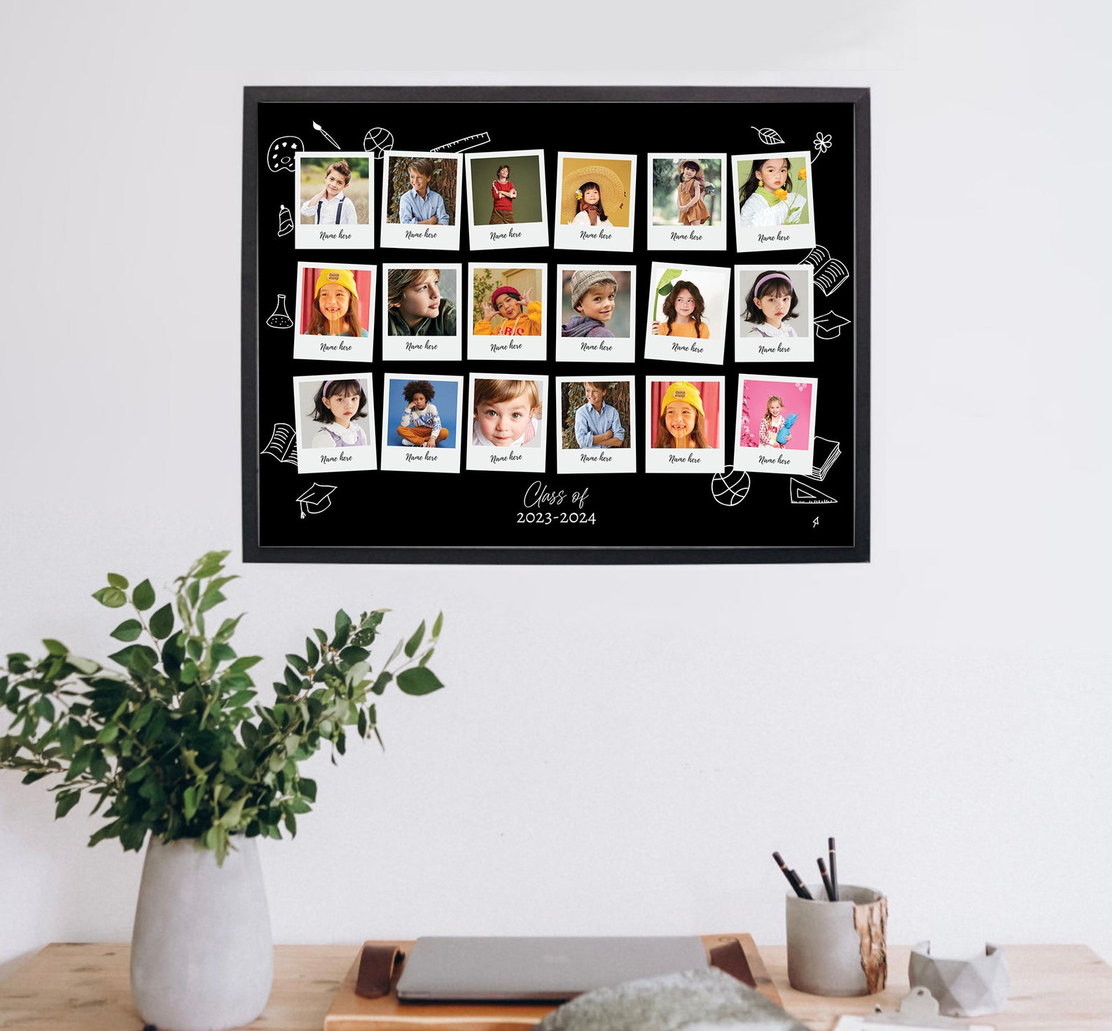 School Class Photo Collage Template, Kindergarten Class Photo,student ...