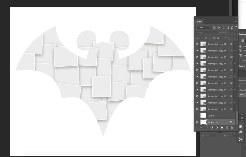 Halloween Mickey Mouse Bat Head Photo Collage Template - Etsy