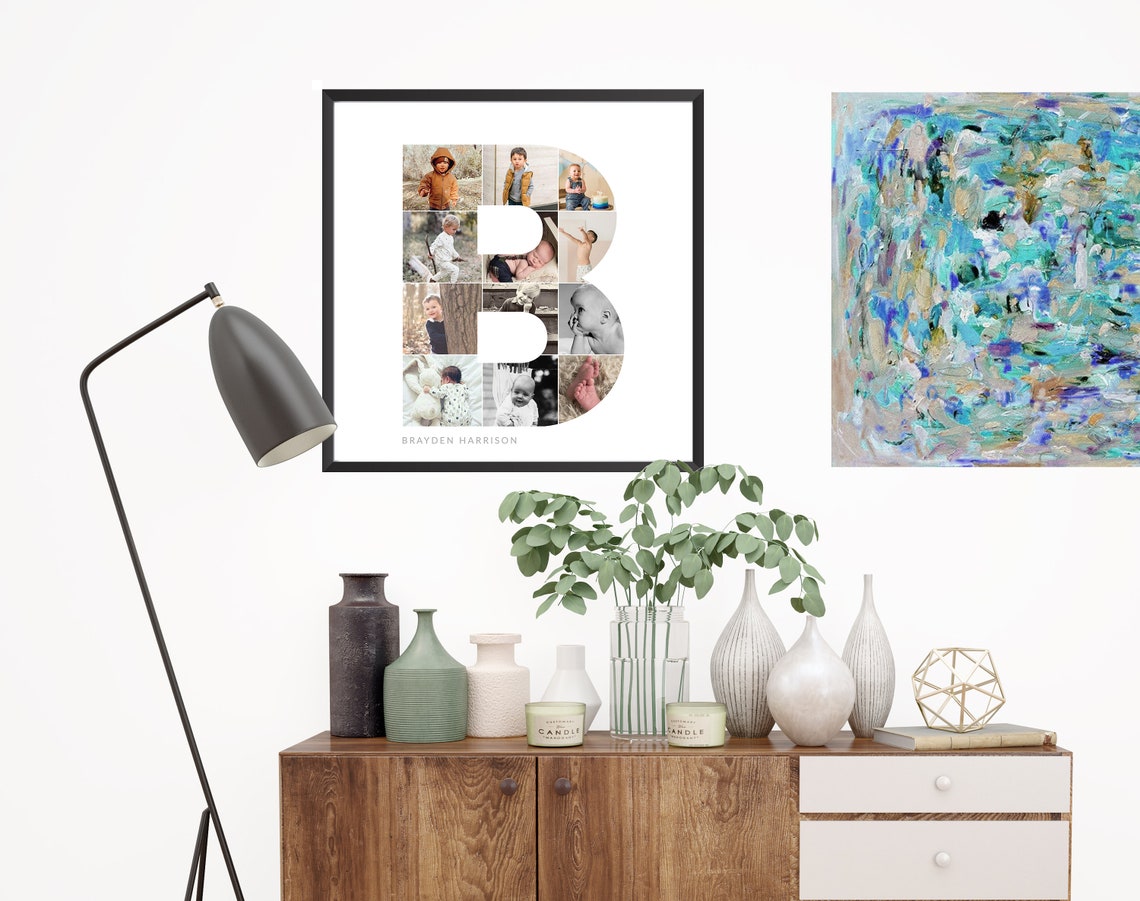 Letter B Photo Collage Alphabet Photo Collage B Within | Etsy