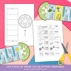 Snow Life Cycle – Foldable Sequencing Craft for Kids, Snow Formation ...