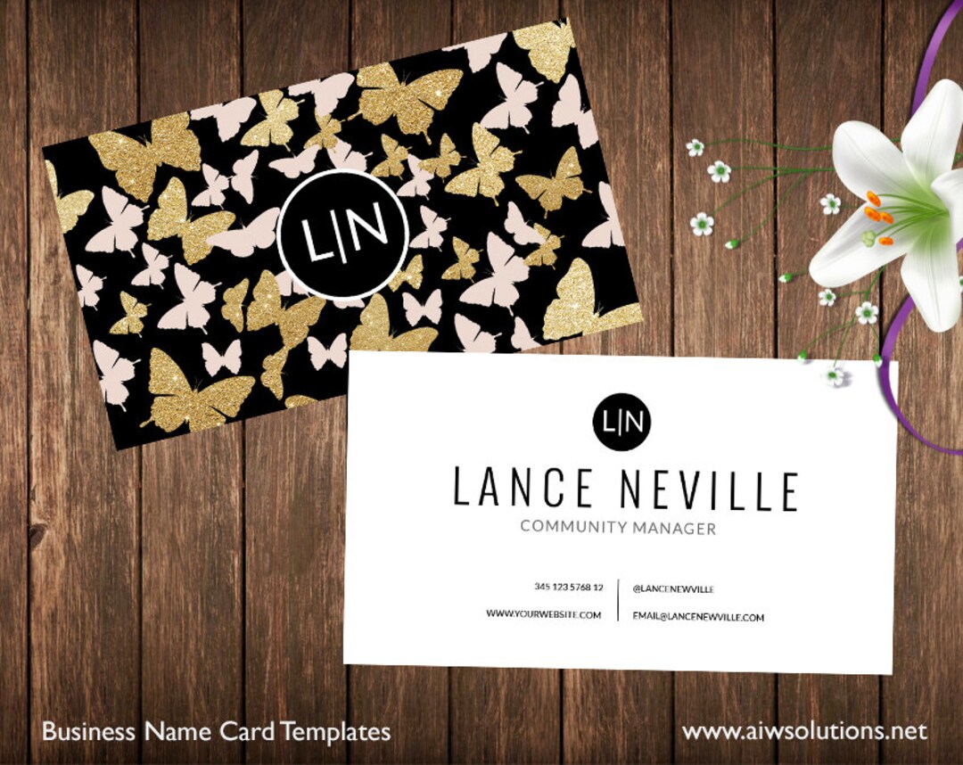 Simple Business Card Template, Name Card Template, Photography Name ...