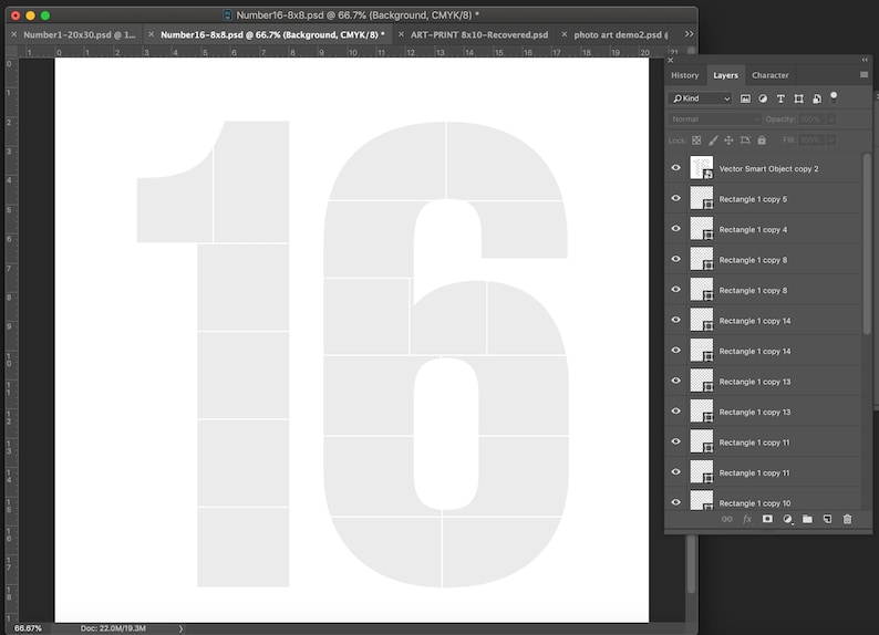 Number 16 Photo Collage Template, Number Sixteen Shape , Number Photo ...