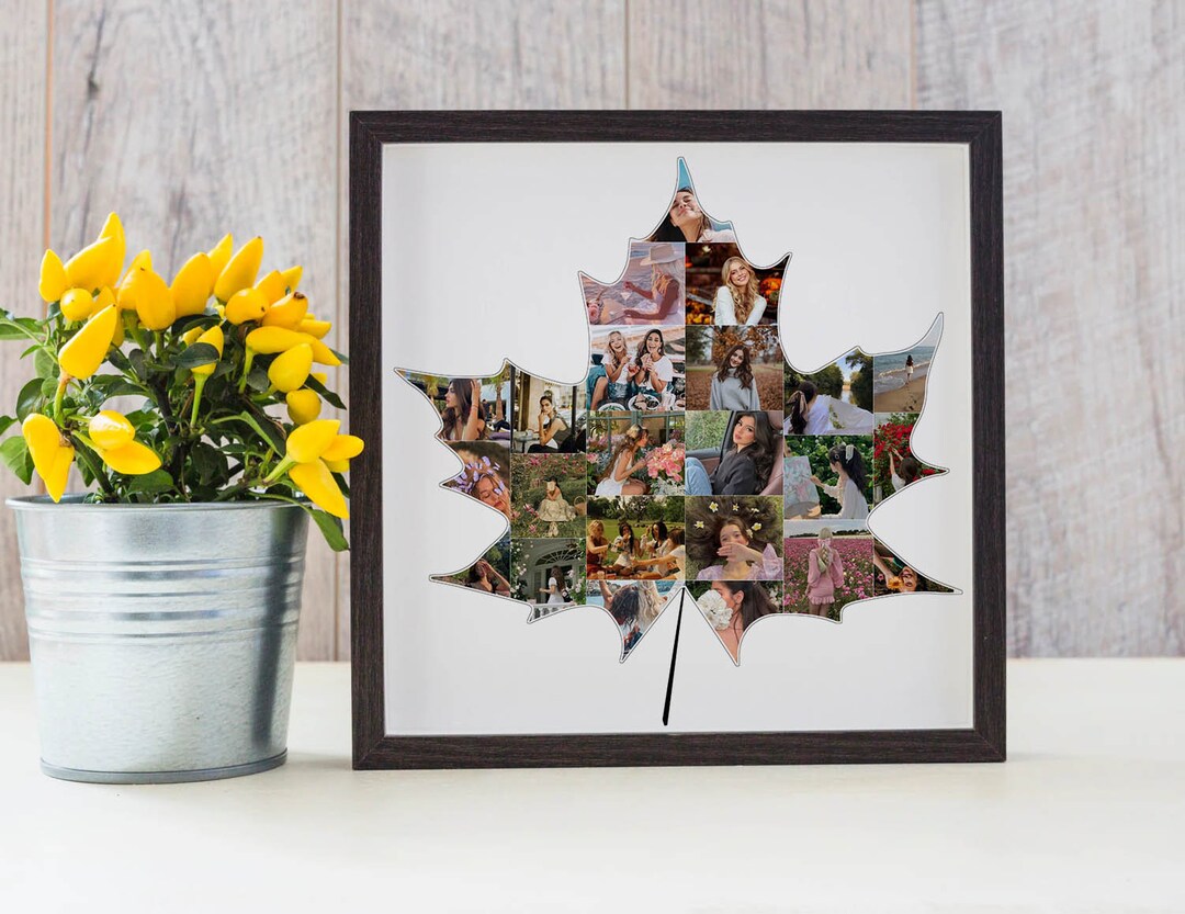 Maple Leaf Photo Gift, Maple Leaf Collage, Maple Leaf Collage for Home ...