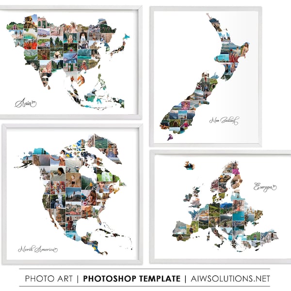 Map of Asia Countries - Etsy