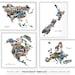Europe Photo Collage, North America Map Photo Collage, Asia Map Photo ...