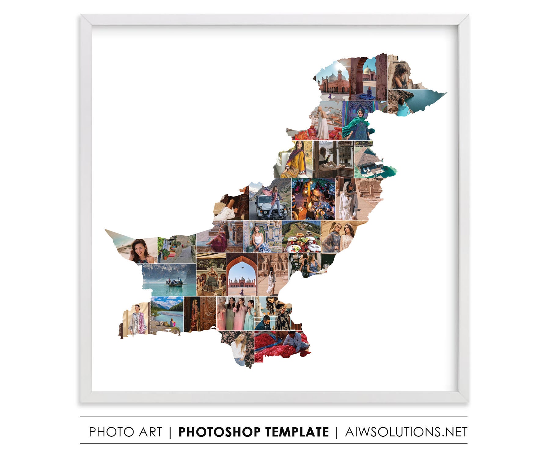 Pakistan Map Photo Collage Template,pakistan Storyboard Template ...