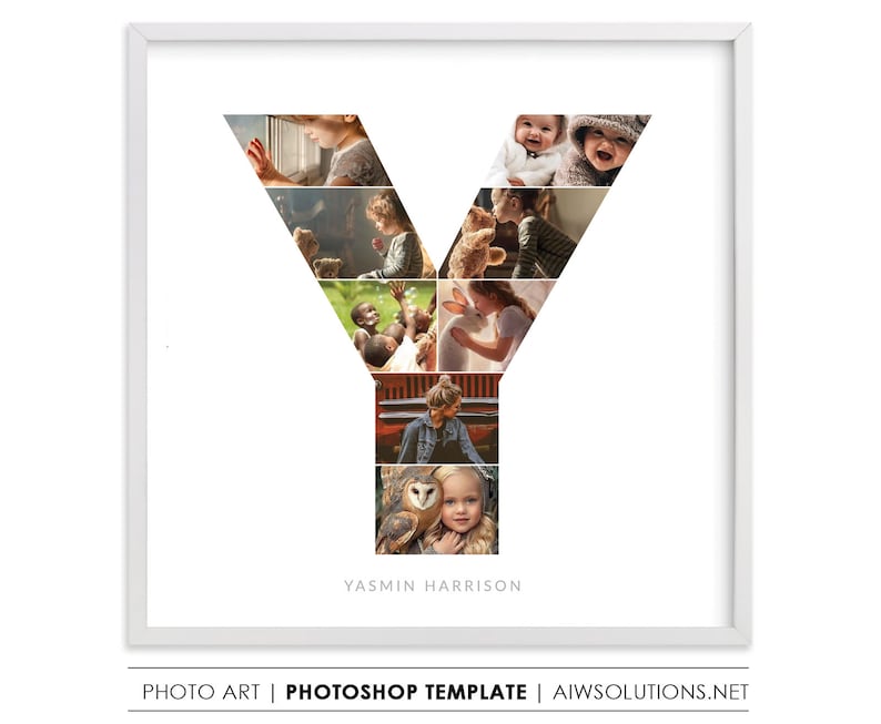 Letter E Photo Collage Alphabet Photo Collage E Within - Etsy