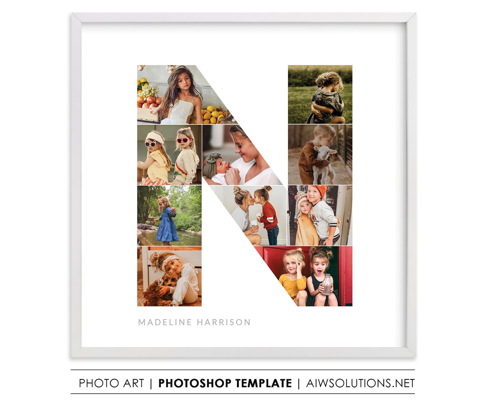 Letter L Photo Collage Alphabet Photo Collage Letter M - Etsy