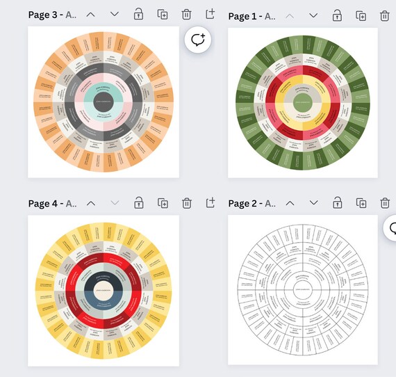 Blank Color Wheel 6 Circles