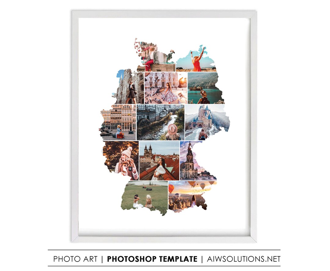 Germany Map Photo Collage Template, Germany Storyboard Template ...