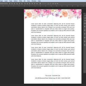 Personal Letterhead Template , Romantic Stationery, Corporate Identity ...