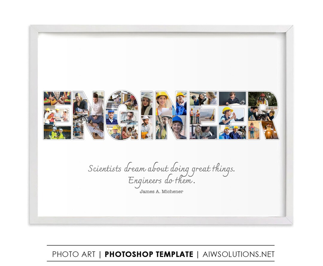 Engineer Photo Collage, Engineer Student Gift, Any Job Collage, STEM ...