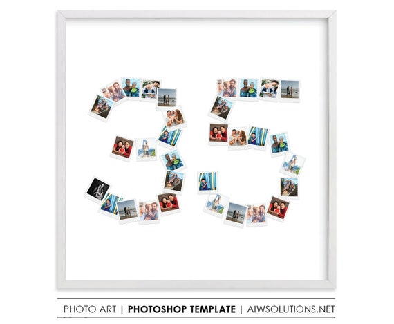 Number Thirty Five Birthday Gift Photography Storyboard | Etsy