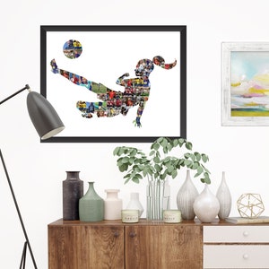 Woman Soccer Player Photo Collage Template, Female Soccer Player ...