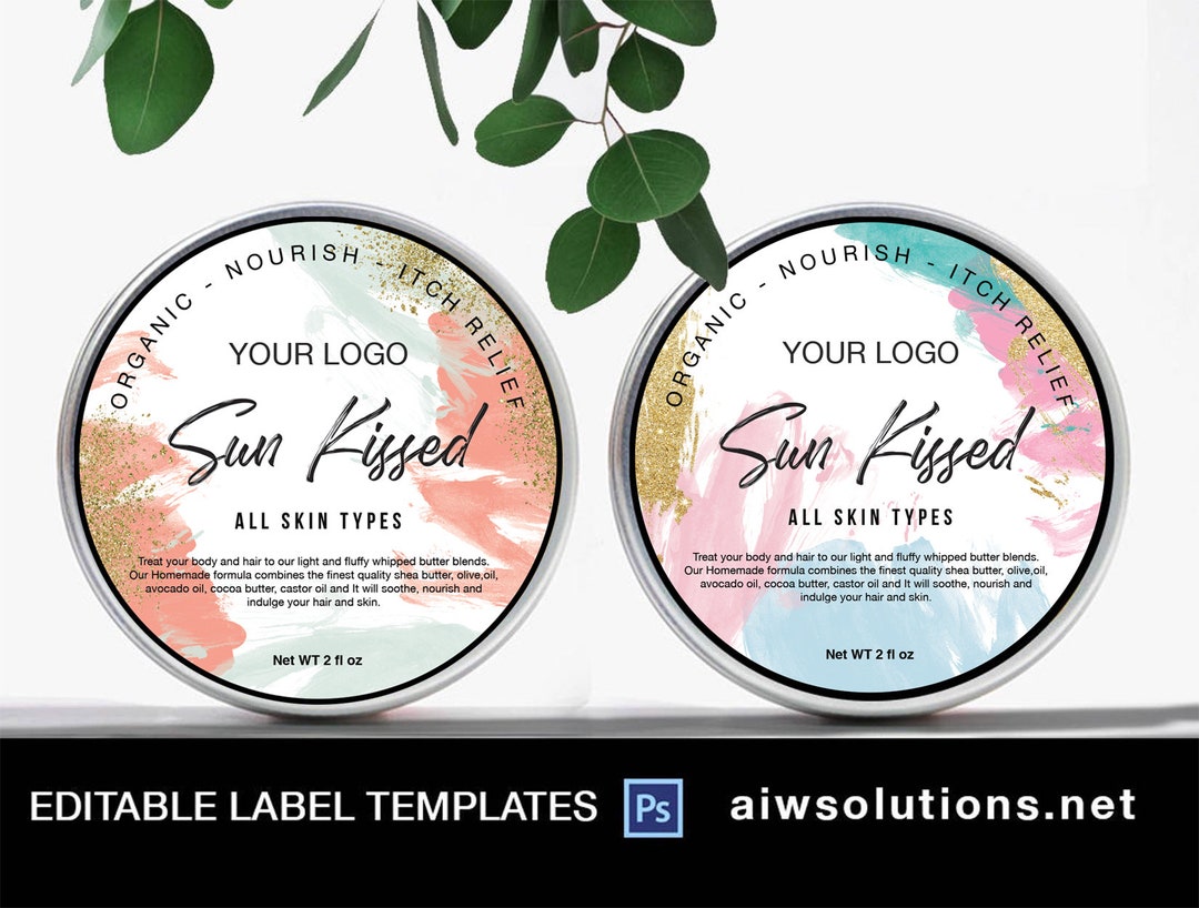Balm Label Template, Shea Butter Label, Hand Lotion Label, Body Care ...