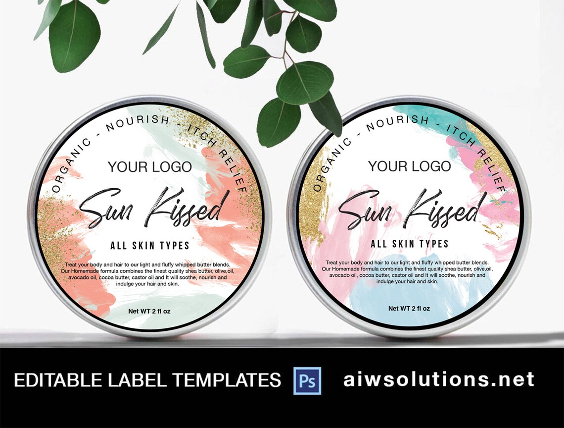 Balm Label Template Shea Butter Label Hand Lotion Label | Etsy