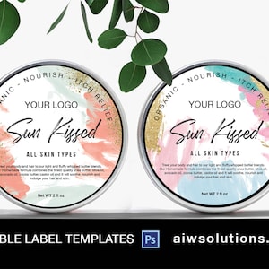 Balm Label Template, Shea Butter Label, Hand Lotion Label, Body Care ...