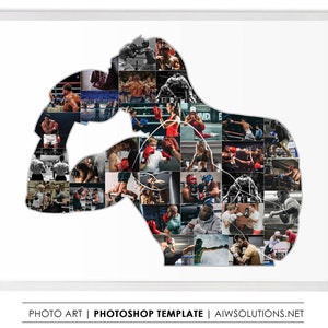 Boxing Photo Collage, Boxing Sport Collage, Boxer Photo Collage, Boxing ...