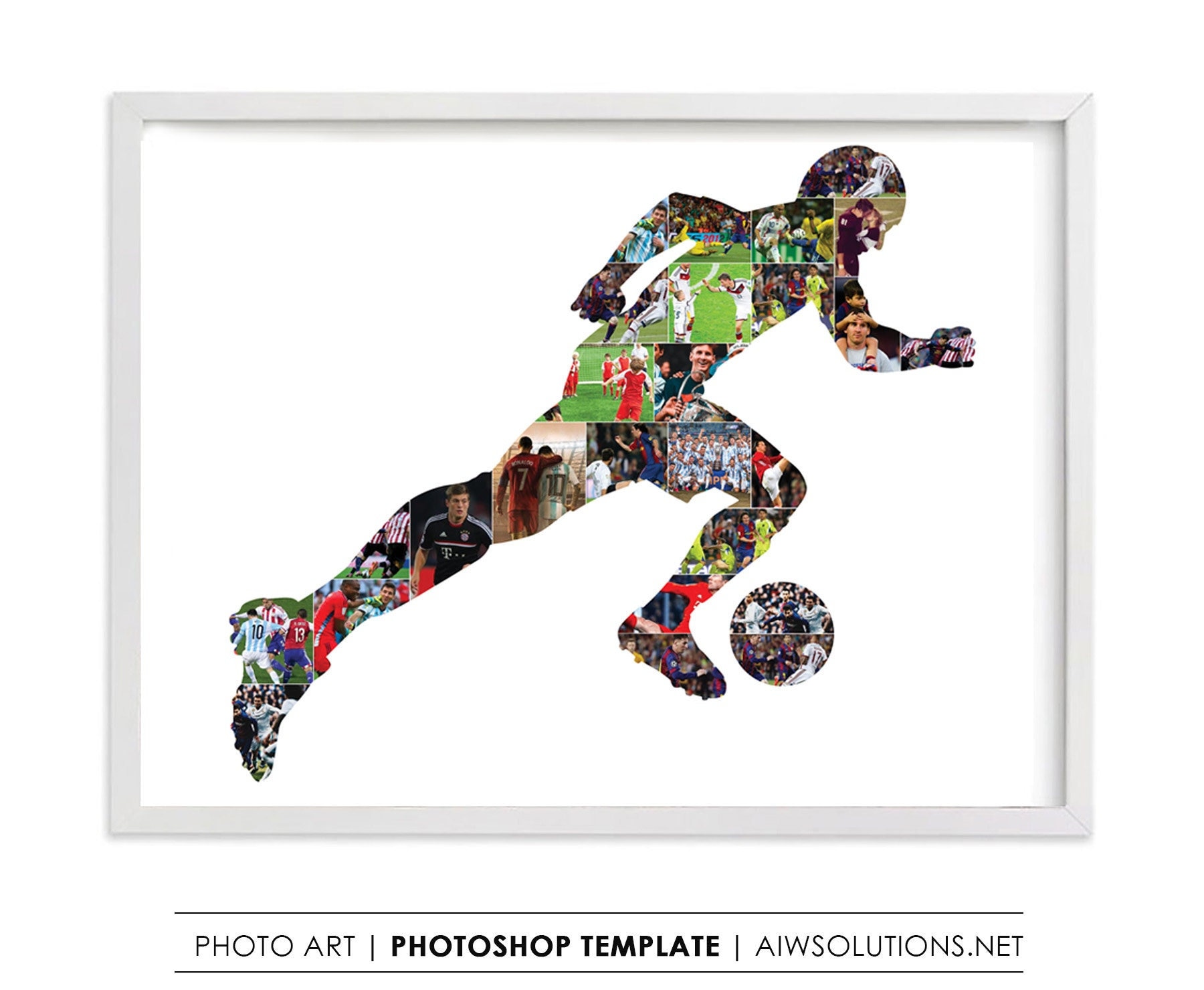 Collage de fotos de fútbol masculino Collage de fútbol - Etsy México