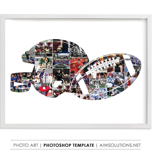 Football Helmet Collage Template - Etsy