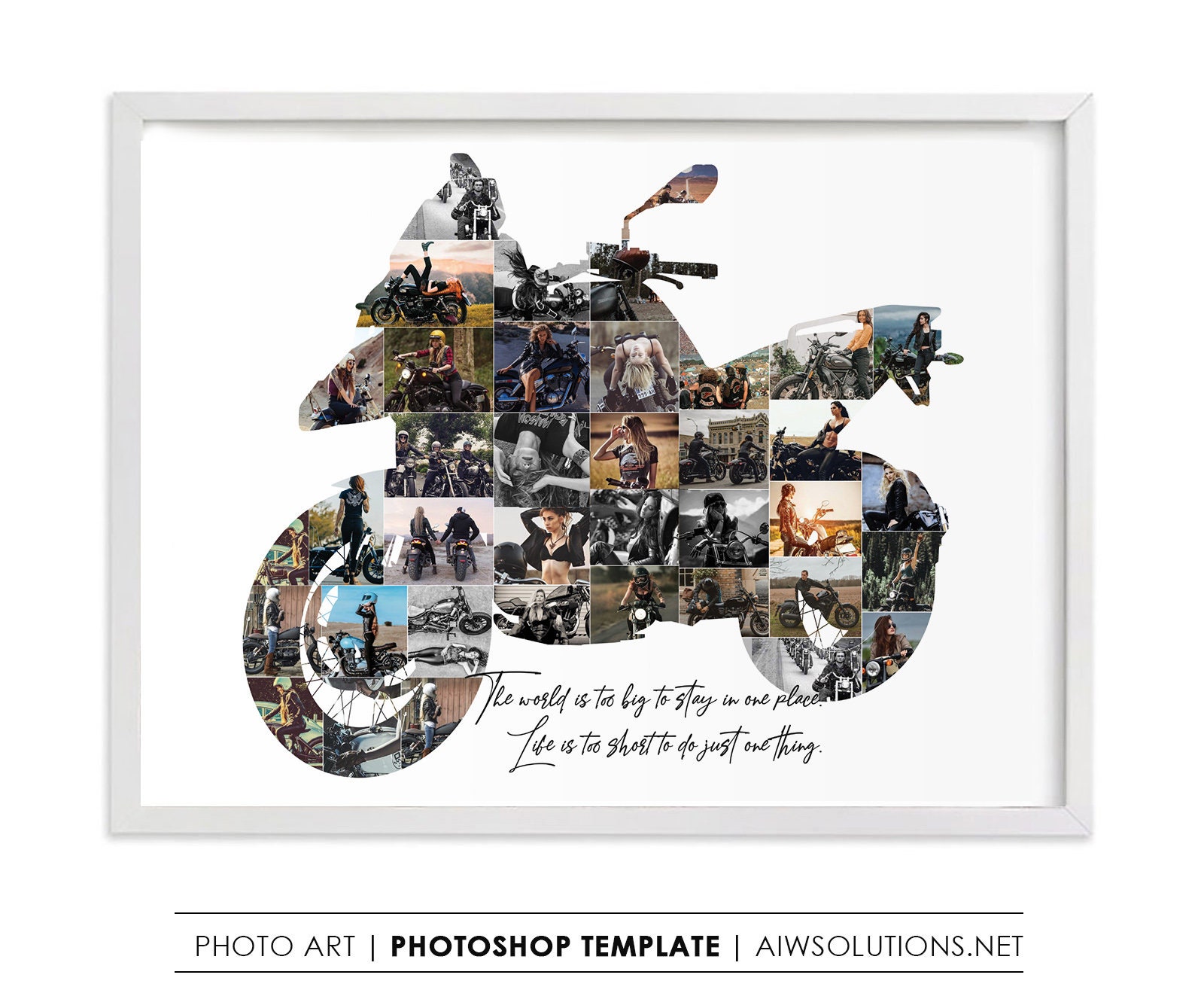 Biker Photo Collage,motorcycle Shape Photo Collage , BMW 1250gs ...