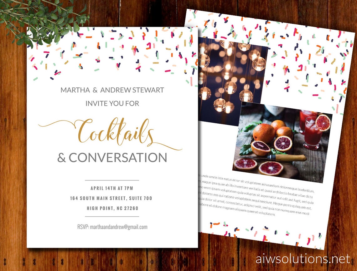 Invitations event templatesave the date template Flyer | Etsy