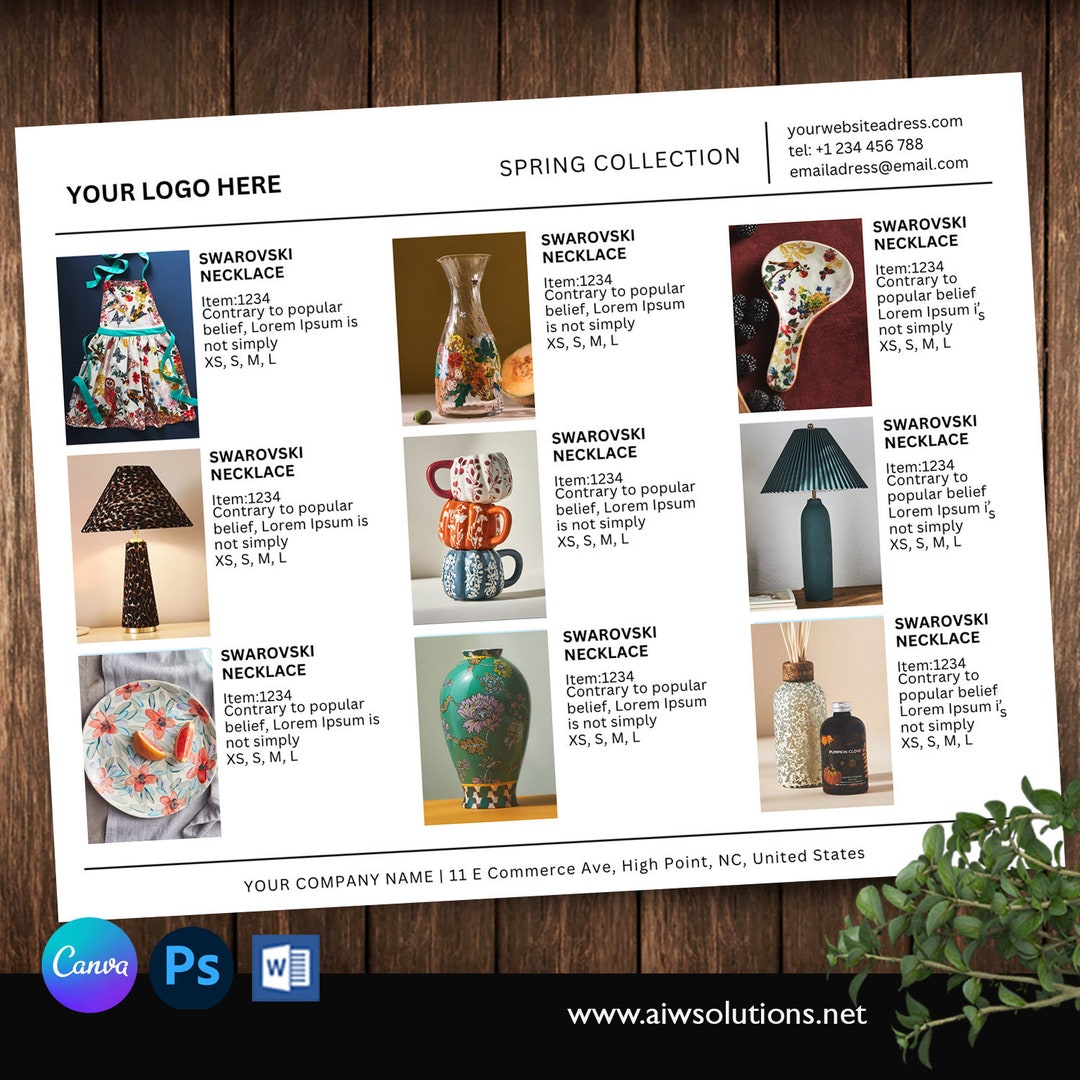 Canva Landscape/horizontal Line Sheet, Mini Product Brochure ...