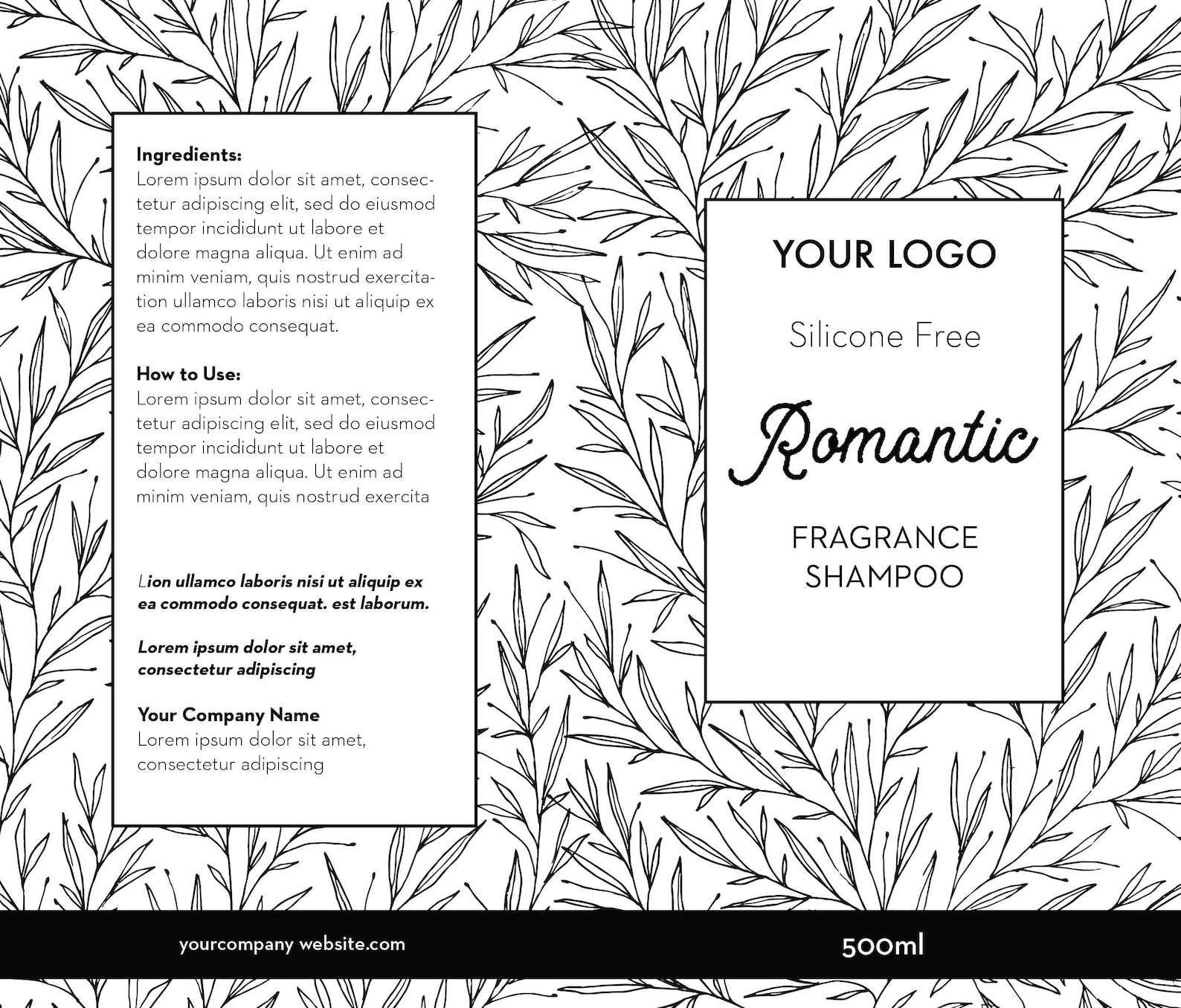 Shampoo Label Cosmetic Label Template Body Wash Label - Etsy Australia