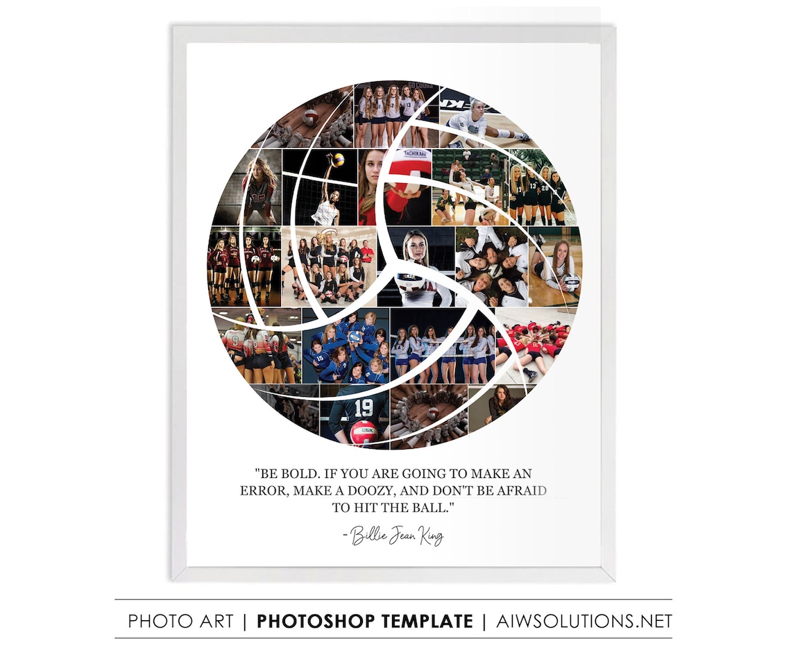 Editable CANVA Volleyball Collage Template,sports Photo Collage ...