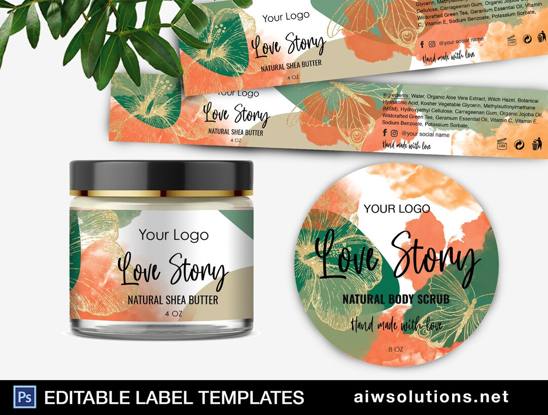 Verbal Color Circle Label, Skincare Label, Hair Cream Label, Colorful ...