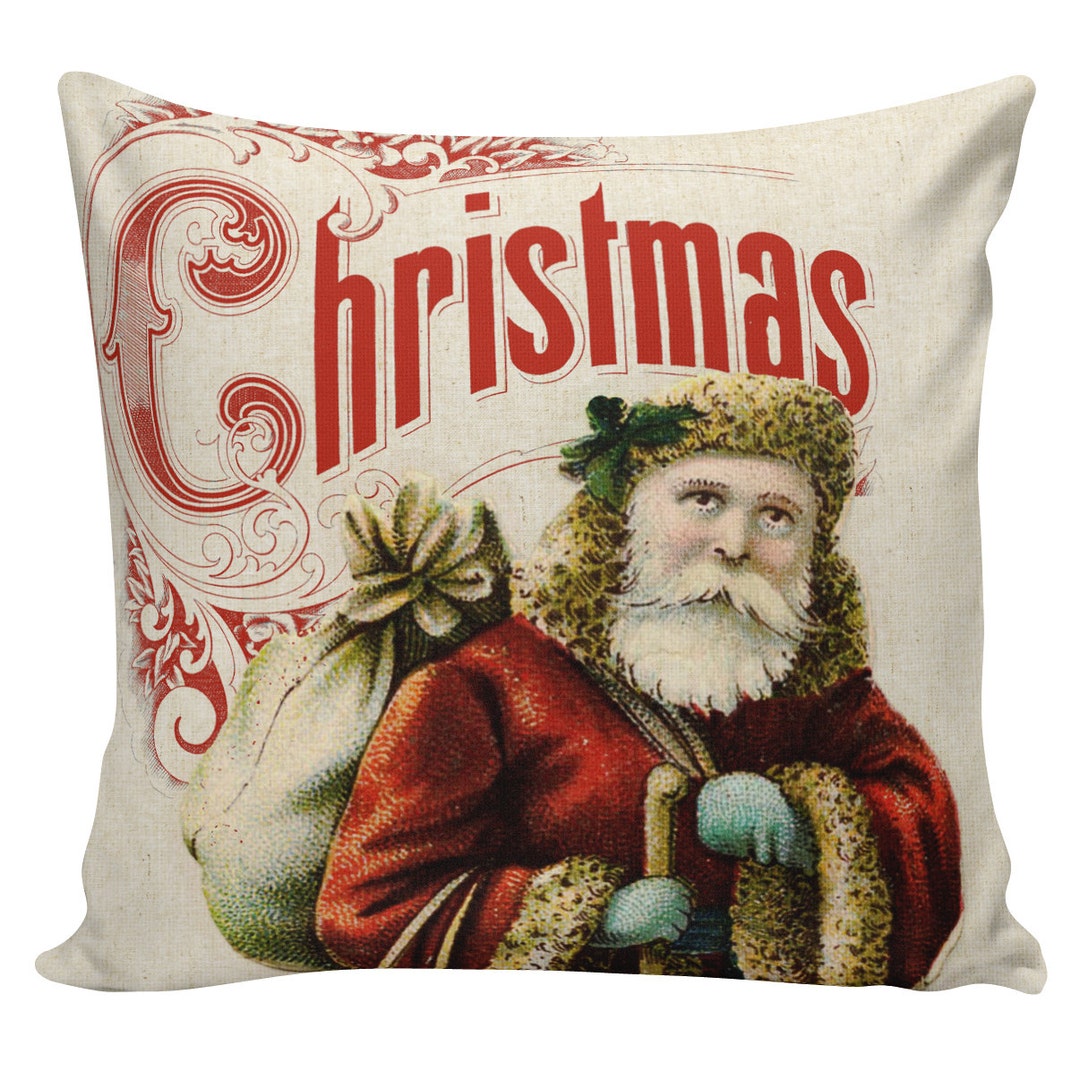Santa Pillow Red Christmas Pillows Christmas Cushion Covers - Etsy