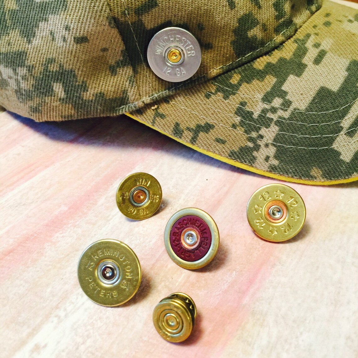 Shotgun Shell Hat Pins or Tie Tacks Fathers Day Gifts, Veterans Gifts ...
