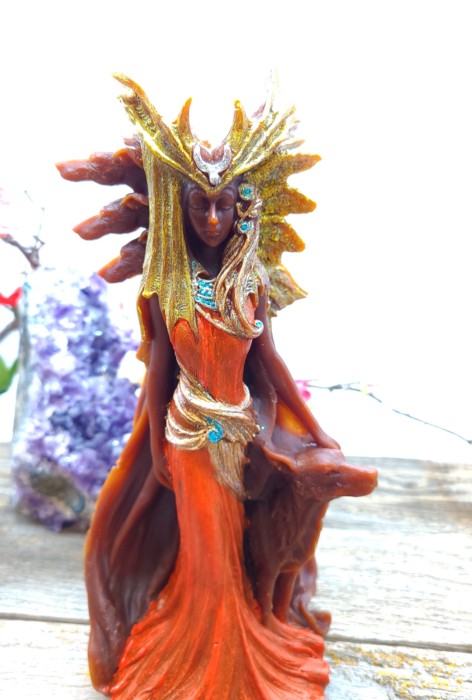 Goddess Hecate Candle Goddess of Magic Beeswax Candle Three - Etsy