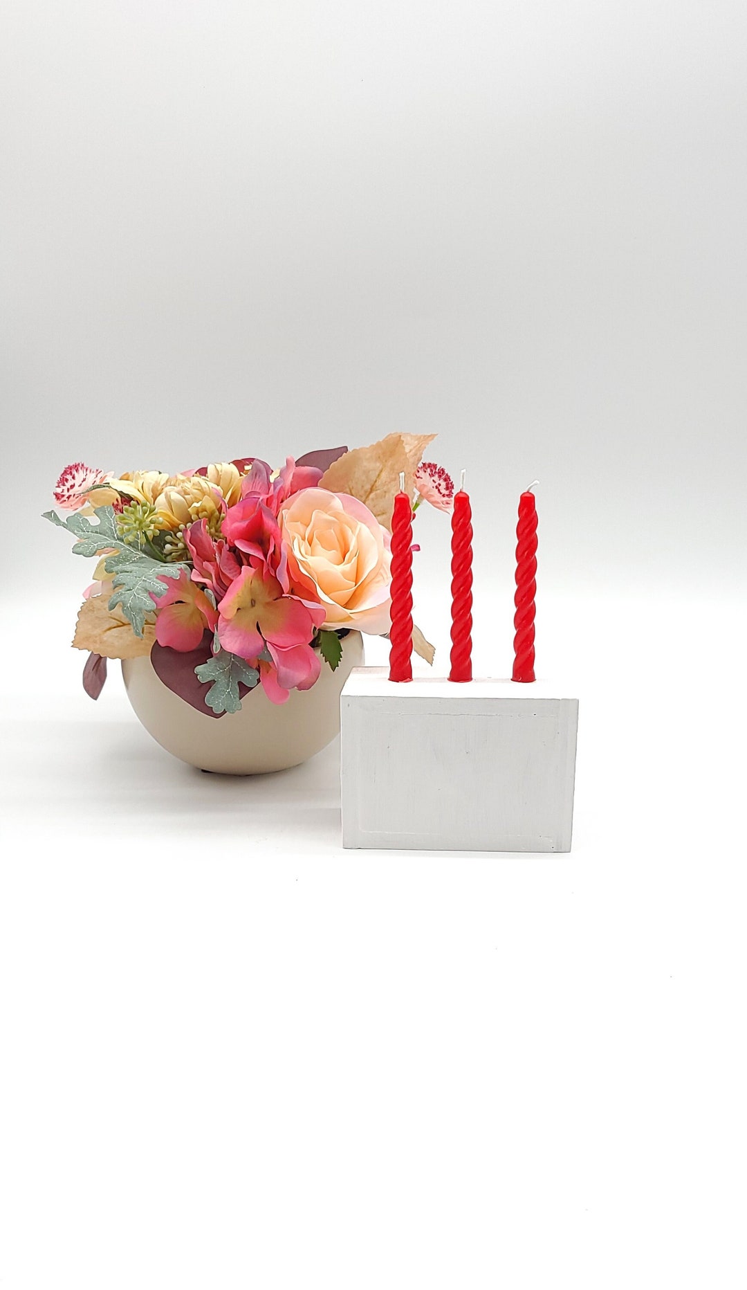 Short Spiral Taper Candles set of 3 Twisted Thin Tapered Candles ...