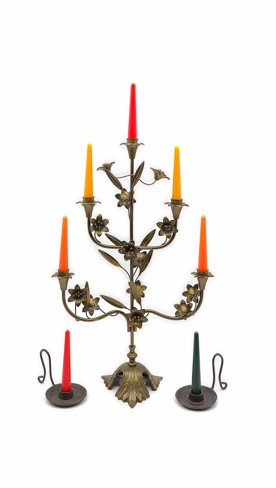 Straight Taper Candles (set of 2) - Short Taper Candles, Hypoallergenic ...
