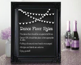 Dance floor sign | Etsy