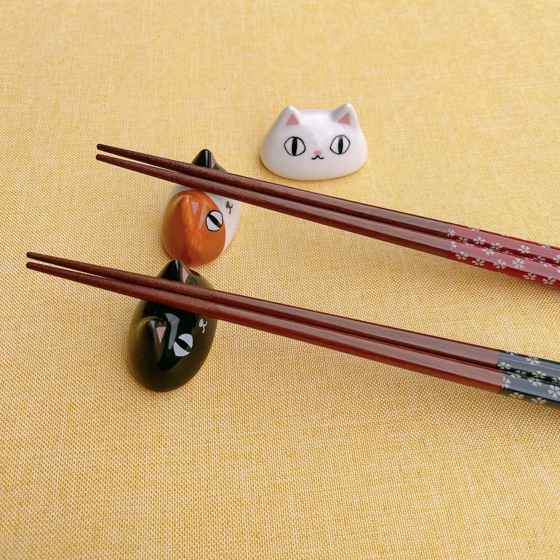 Cat Face Chopstick Rest I Cutlery Rests, Brush Holder, Pen Rest ...