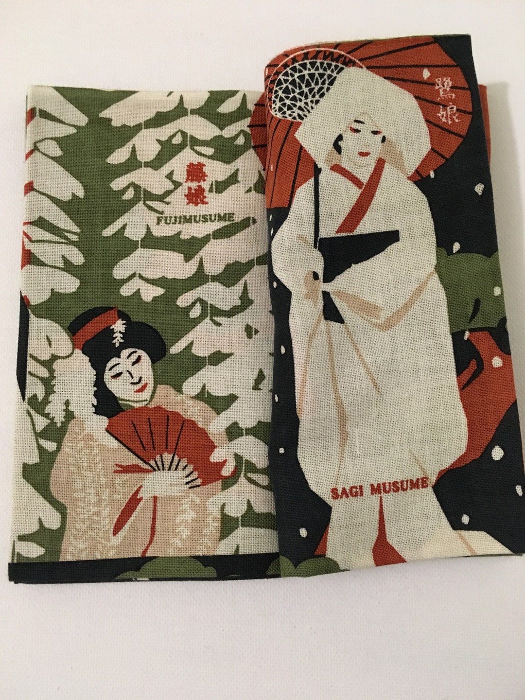 Tenugui Book Themed "japan and Kabuki", Traditional Hand-dyed Japanese ...