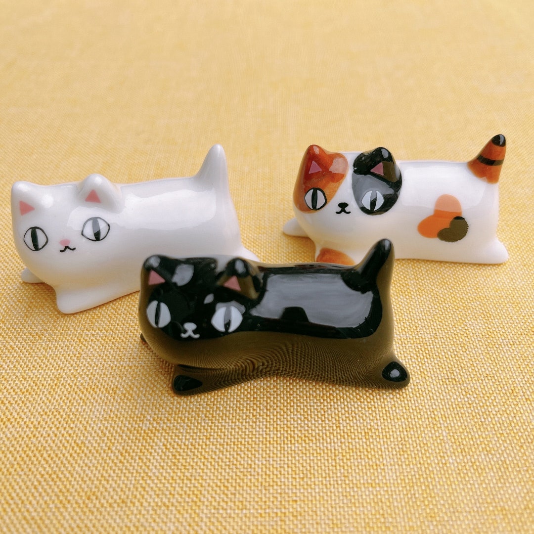 Variety of Cat Chopstick Rest I Cutlery Rests, Brush Holder, Pen Rest ...