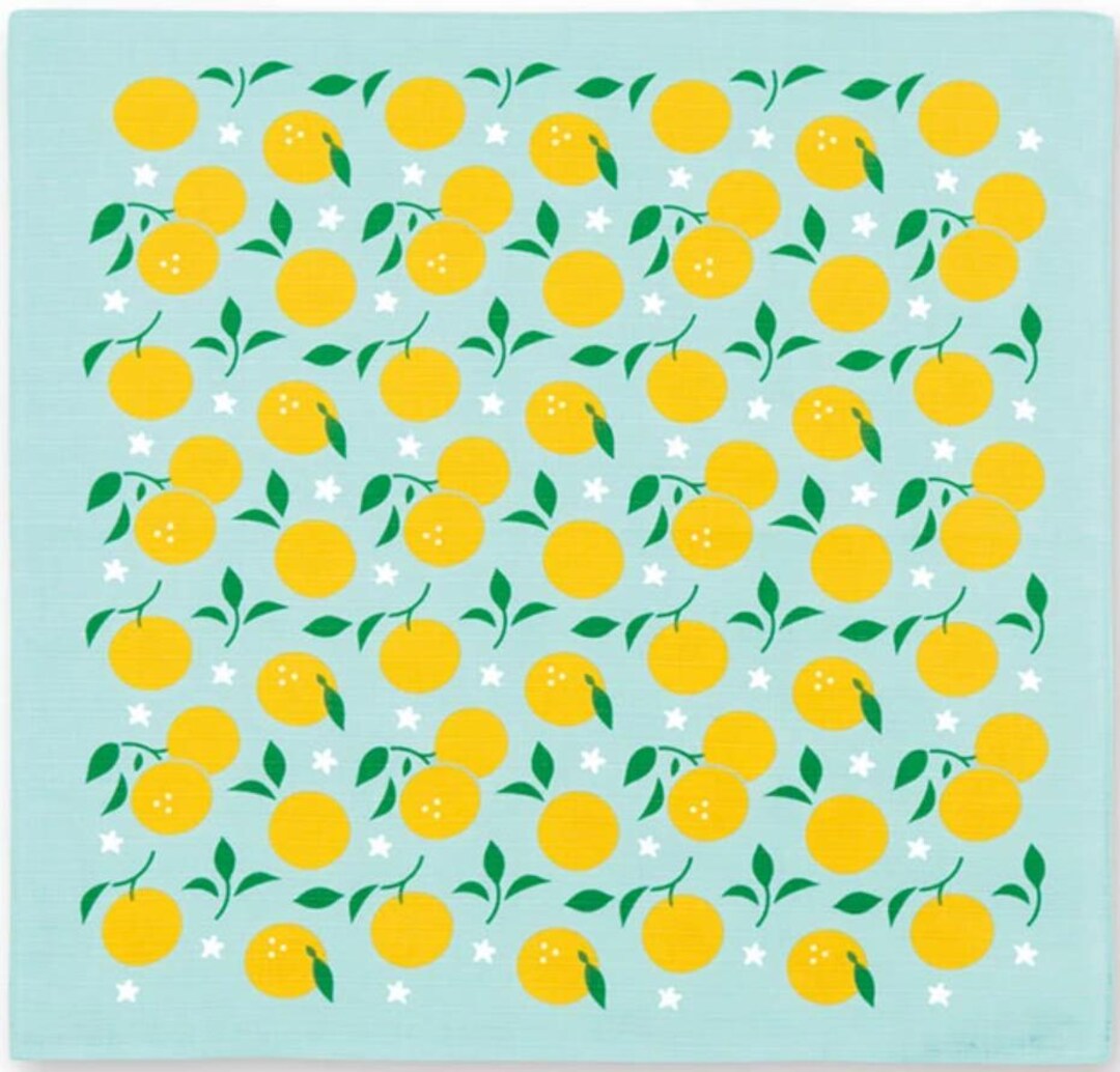 20" Furoshiki: "yuzu", Japanese Durable & Reusable Wrapping Cotton ...