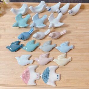Dove Chopstick Rests: Japanese Porcelain Brid Cutlery Rests, Ring ...