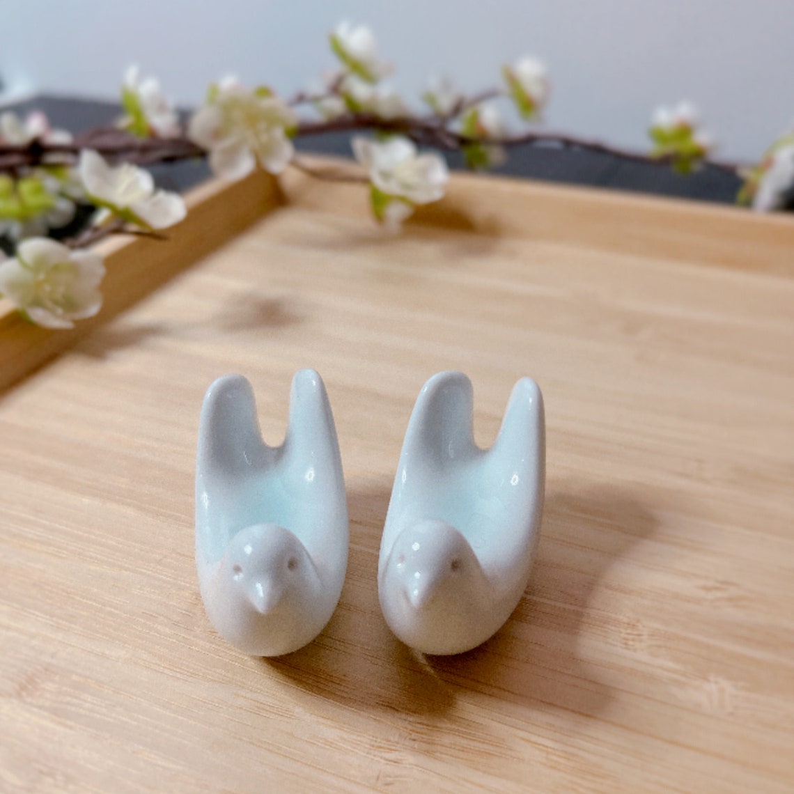 Dove Chopstick Rests: Japanese Porcelain Brid Cutlery Rests, Ring ...