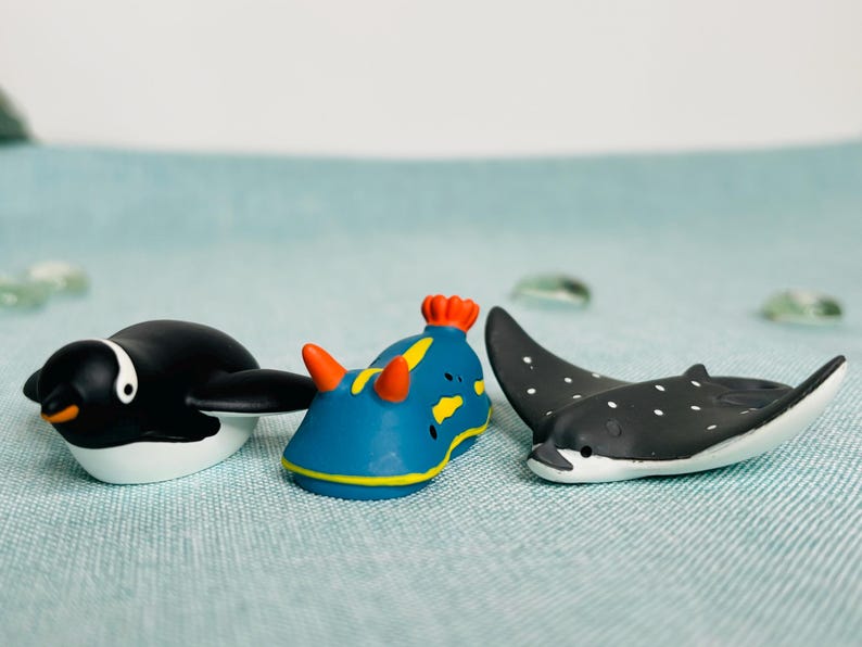 Miniature Sea Creature Fridge Magnet - Dolphin, Shark, Penguin, Seal ...