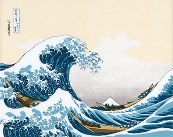 Great Wave Fabric - Etsy