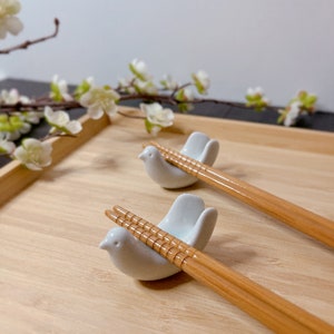 Dove Chopstick Rests: Japanese Porcelain Brid Cutlery Rests, Ring ...