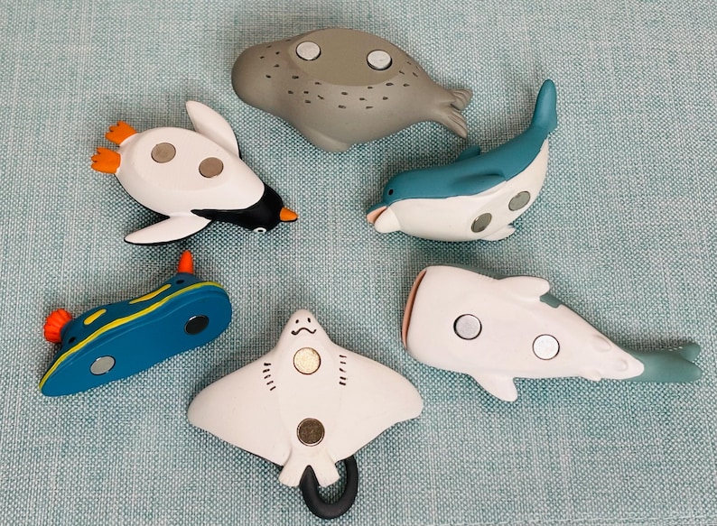Miniature Sea Creature Fridge Magnet - Dolphin, Shark, Penguin, Seal ...