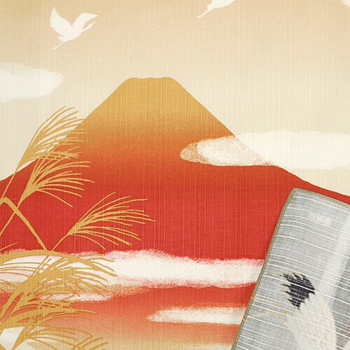 Views of Mount Fuji Furoshiki: Nature, Pagoda, Cranes, Japanese Durable ...